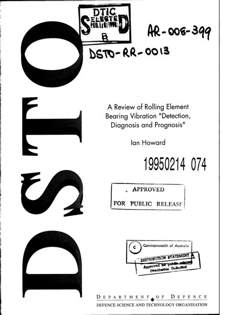 Pdf A Review Of Rolling Element Bearing Vibration Detection