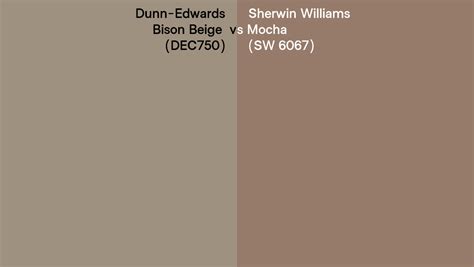 Dunn Edwards Bison Beige Dec750 Vs Sherwin Williams Mocha Sw 6067