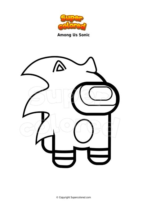 Sonic Among Us Coloring Page At Netpaulblog Blog