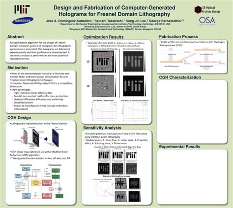Ppt Design And Fabrication Of Computer Generated Holograms For