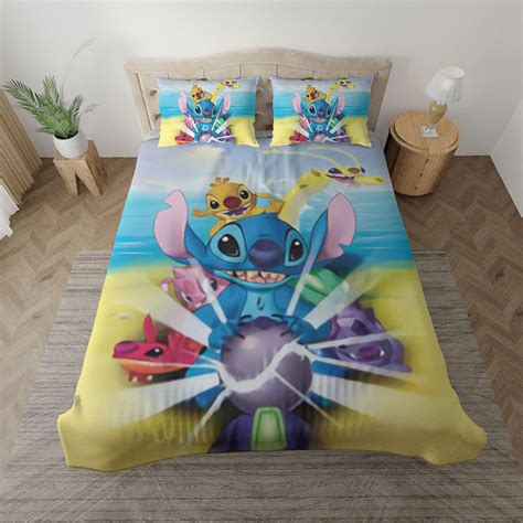 Parure De Lit Disney Lilo Et Stitch Stitch Mignon Et Ses Amis Housse