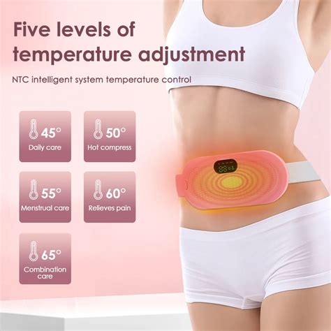 Electric Period Cramp Massager Vibrating Heating Belt For Menstrual