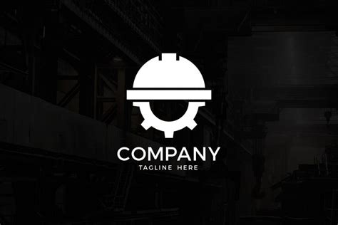 Cog And Helmet Engineer Logo Template Dreamstale