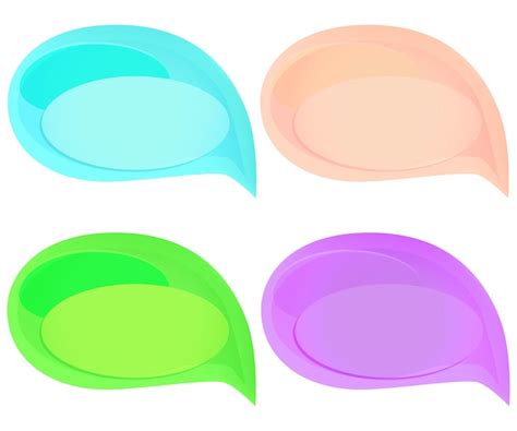 Premium Vector Set Of Cute Colorful Speech Bubbles