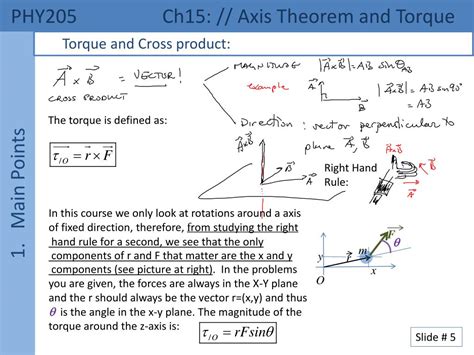 Ppt Phy205 Ch15 Axis Theorem And Torque Powerpoint Presentation