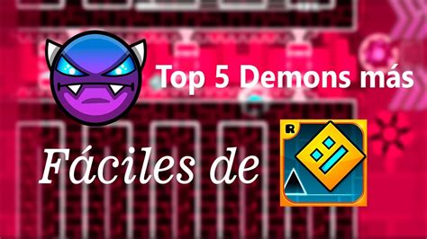 Top Demons Mas Faciles De Geometry Dash YouTube