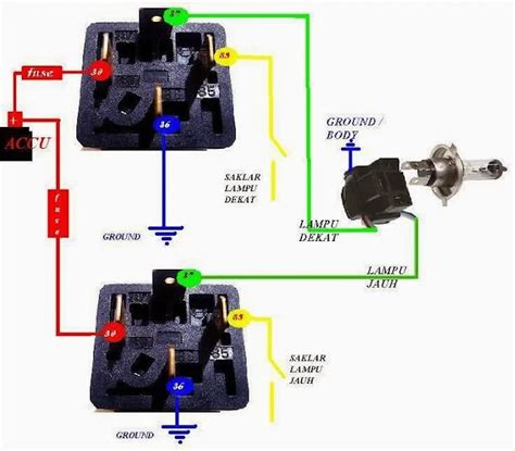Cara Pasang Relay Lampu Kereta And Motosikal Dengan Betul