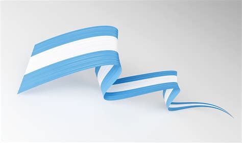 아르헨티나의 3d 국기 3d 물결 모양의 반짝이는 아르헨티나 리본은 흰색 배경 3d 그림 공휴일에 대한 스톡 사진 및 기타