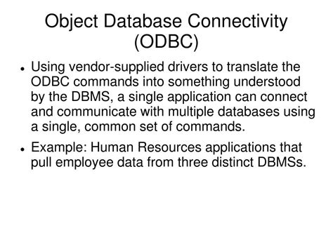 ppt odbc and jdbc powerpoint presentation free download id 4669523