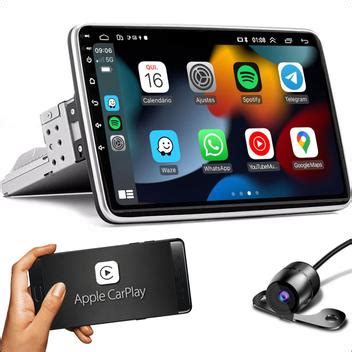Central Multimidia Mp Universal Din Sistema Android Tela Rotativa Flutuante Polegadas