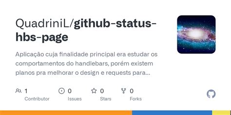 Github Quadrinil Github Status Hbs Page Aplica O Cuja Finalidade