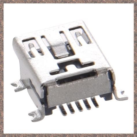 Cvd 5 ชิ้น Mini Usb Type B พอร์ตหญิง 5 พิน 180 องศา Smd Smt Pcb แจ็คซ็อกเก็ต Shopee Thailand