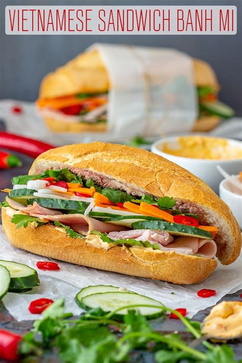 Vietnamese Sandwich Banh Mi With Cold Cuts Happy Foods Tube