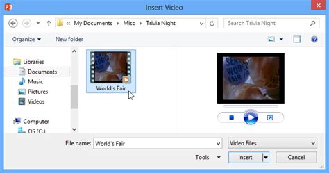 PowerPoint 2013 Inserting Videos