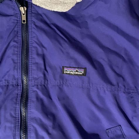Retro Patagonia Fleece Lined Wind Breaker Great Depop
