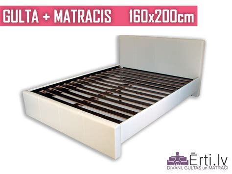 Акция! Кровать Melisa 160х200см в комплекте с матрасом. Erti.lv