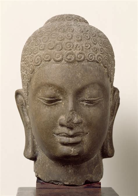 Head Of Buddha From Vat Romlok Angkot Borei 6th 7th Century