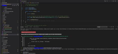 Access Level To Pest Concerns Testcase Setup Must Be Public As In Class Tests Testcase
