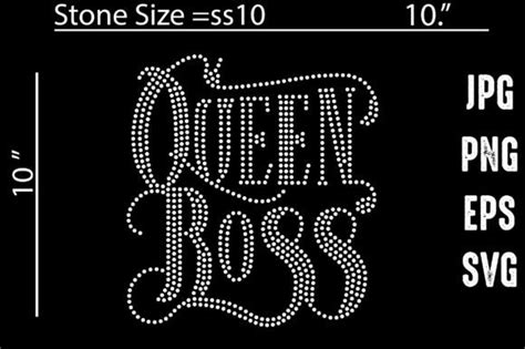 Queen Boss Rhinestone Templates Design Graphic By MRUMU Creative Fabrica