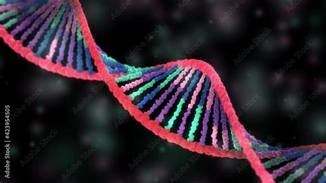 Dna Molecule Abstract Dna Helix Animation Loop Spinning In Neon