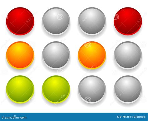 Simple Traffic Light Traffic Lamp Set In Sequence Control Lig Stock