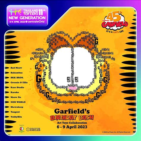 Garfield S Birthday Bash Thailand Toy Expo 2023 Celebrating 45