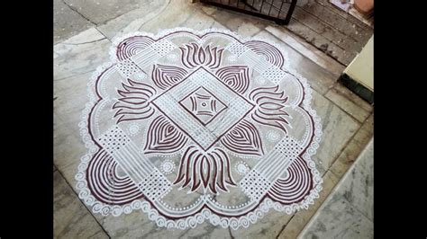 மககலம How to draw Padikolam maakolam in double stroke YouTube