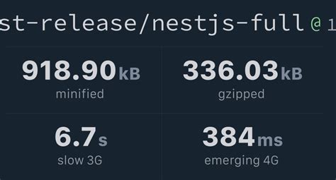 test release nestjs full bundlephobia