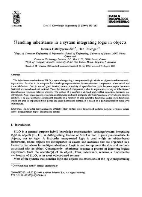 pdf handling inheritance in a system integrating logic in objects