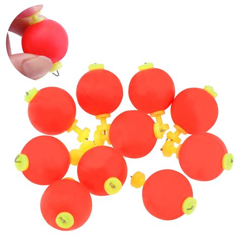 Origlam 10 Piece Eva Foam Fishing Bobbers Set Snap Push Button Round