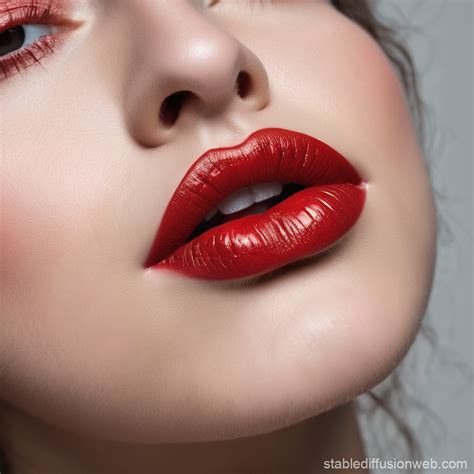 Red Lipstick Portrait Stable Diffusion Online