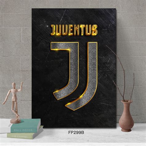Jual Wall Decor Sport Juventus Fc Logo Poster Kayu Sepak Bola Klub
