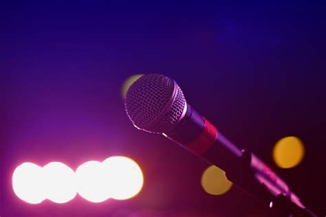 Banco De Imagens Música Luz Bokeh Cor Microfone Rosa Iluminação