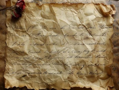 Antique Handwritten Letter Parchment Love Message Vintage Note
