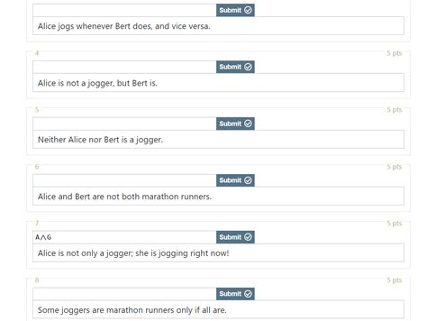 Solved Please Use The Following Symbolization Key To