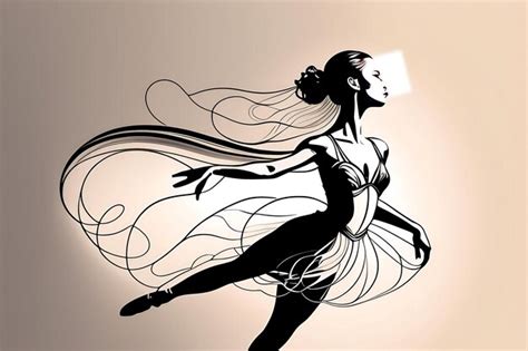 Bailarina Bailarina De Ballet Dibujo De Línea Continua Dibujo Aislado