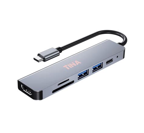 【客製化】 文字款 Usb Type C 多功能 六合一轉接器 帶線 Apeel