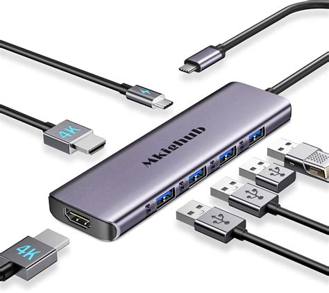 Docking Station Usb C To Dual Hdmi Adapter 7 In 1 Usb C