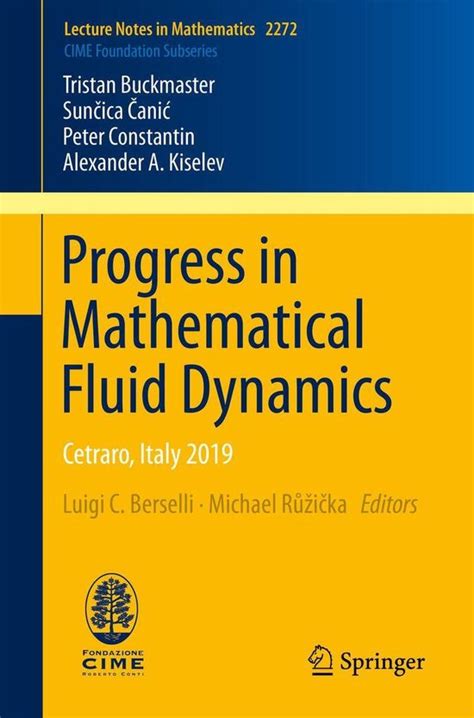 Lecture Notes In Mathematics 2272 Progress In Mathematical Fluid Dynamics Ebook