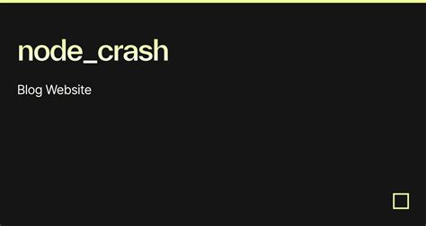 Nodecrash Codesandbox