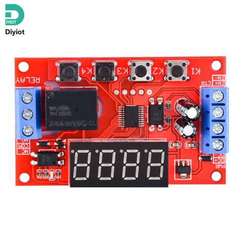 diyiot time delay relay dc 5v 12v 24v timer module trigger cycle delay