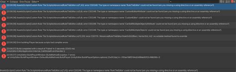 2d Tilemap Extras Custom Rule Tile Editor Script Error On Build Unity Engine Unity Discussions