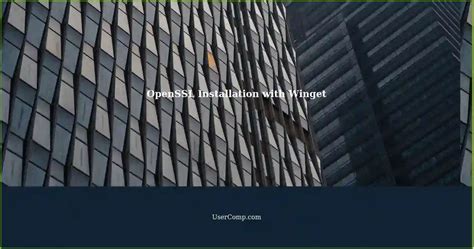 Installing Openssl With Winget A Step By Step Guide