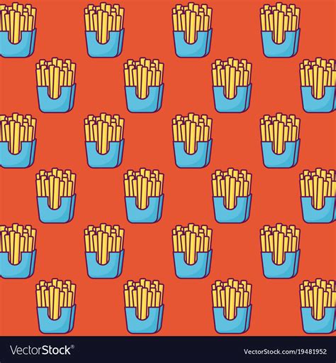 French Fries Background Royalty Free Vector Image
