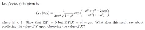Solved Let Fxyx Y Be Given By Where ρ