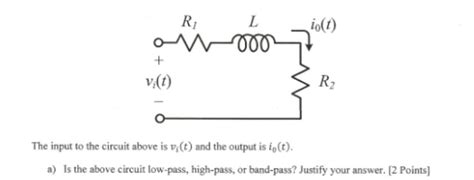 Solved The Input To The Circuit Above Is Vi T And The Chegg