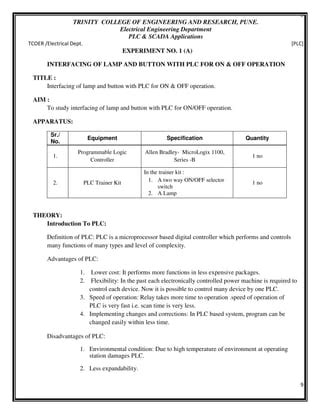Plc Scada Lab Manual Part Pdf