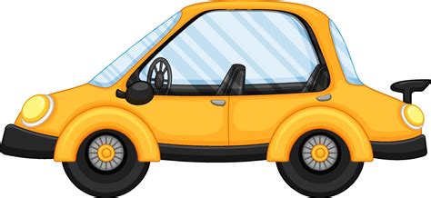 Un Auto Amarillo En Estilo De Dibujos Animados 8132880 Vector En Vecteezy