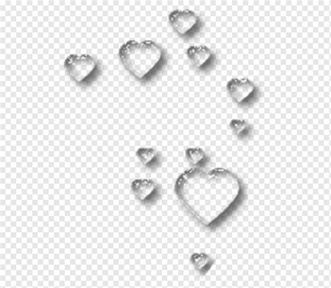 하트 템플릿 투명 및 반투명 발렌타인 데이 떠 다니는 물방울 사랑 심장 단색화 Png Pngwing