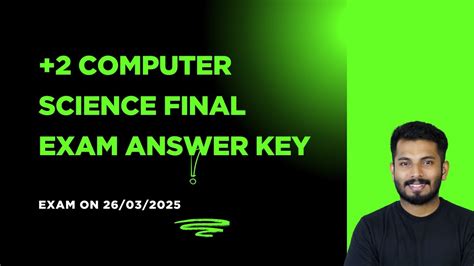 plus two computer science final exam answer key 2025 youtube